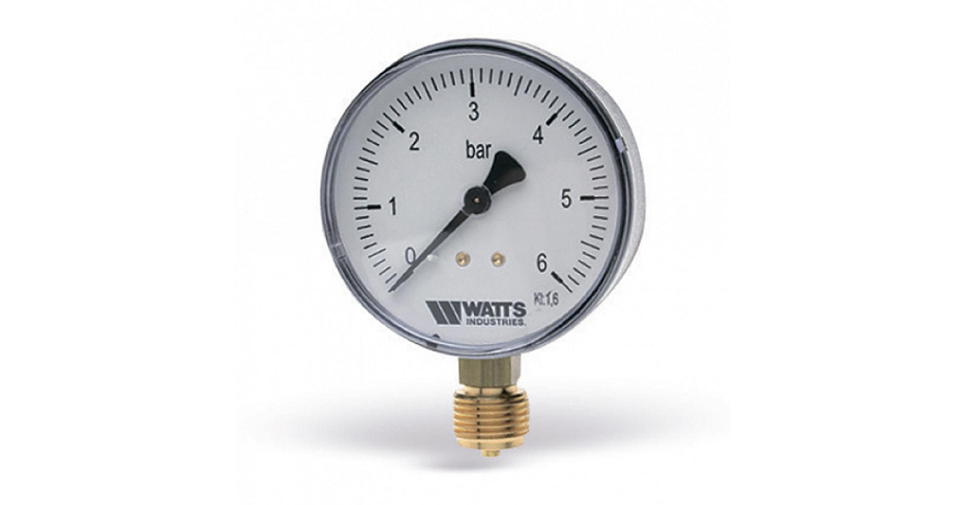 WATTS manométer 0-10bar, 1/4km, Ø63mm - WATTS Industries GmbH - watts-hőcserélő-fauch ...
