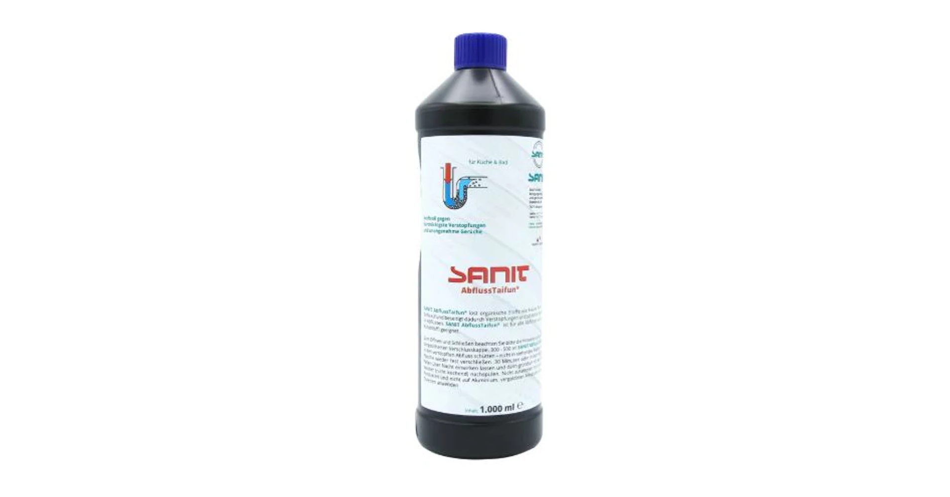 SANIT AbflussTaifun® lefolyótisztító folyadék, 1 liter - SANIT-CHEMIE ...